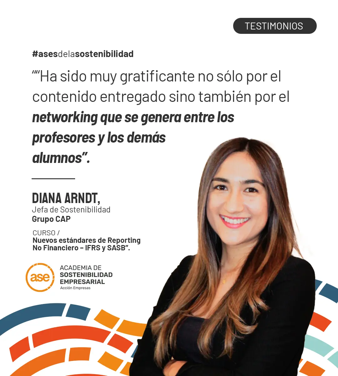 Testimonio de Diana Arndt, Jefa de Sostenibilidad de Grupo CAP - Acción ...